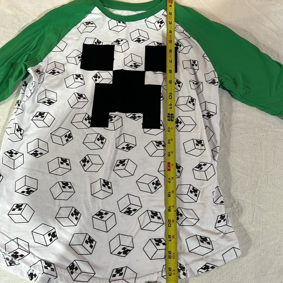 mojang | Shirts & Tops | Minecraft Creeper Longsleeved Baseball Tshirt ...